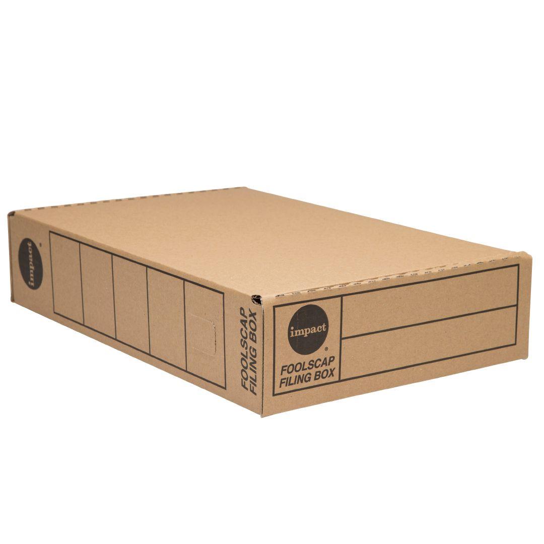 Impact Storage Box Foolscap Kraft | Warehouse Stationery, NZ