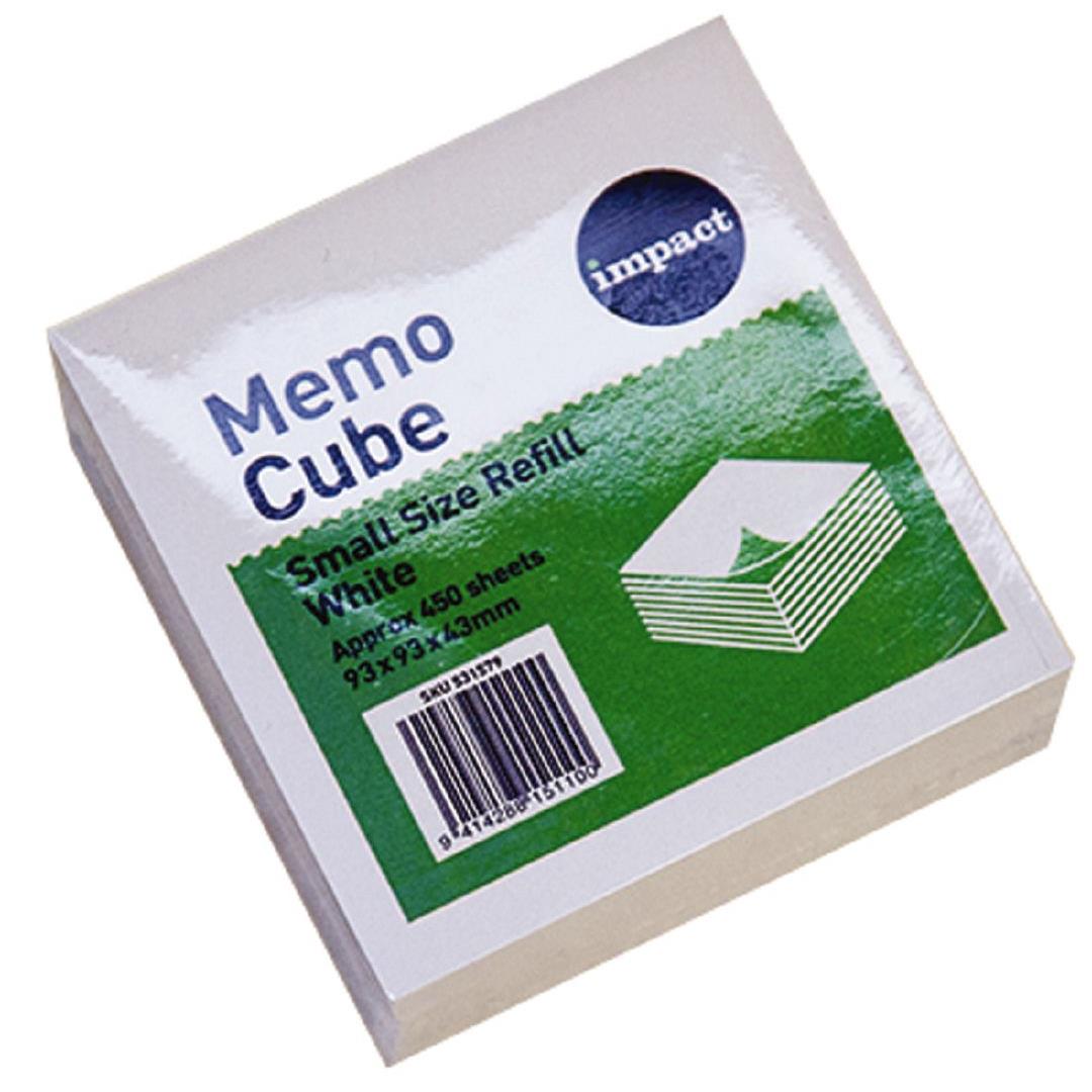 WS Memo Cube Refill Small 97 x 97mm White | Warehouse Stationery, NZ