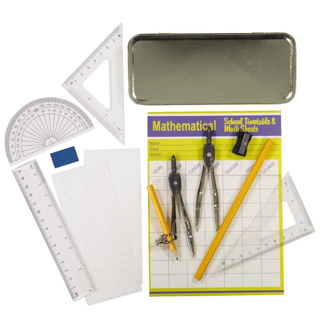 WS Math Set Value 10 Piece Mixed Assortment | Warehouse Stationery, NZ