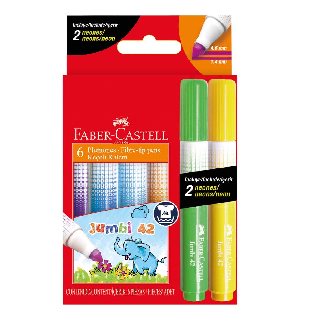 Faber-Castell Fibre Tip Markers 6 Pack | Warehouse Stationery, NZ