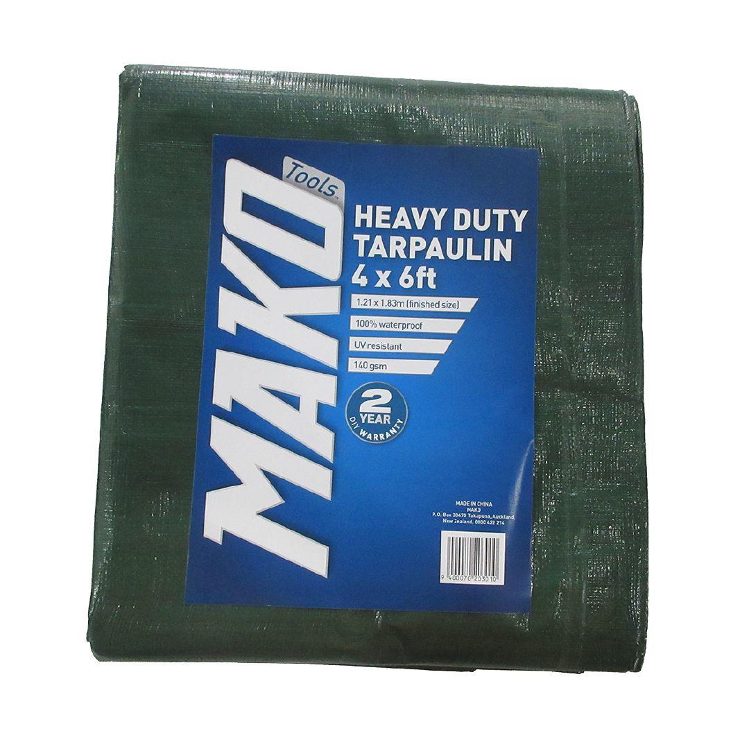 Mako Tarpaulin 140gsm 4ft x 6ft | Warehouse Stationery, NZ