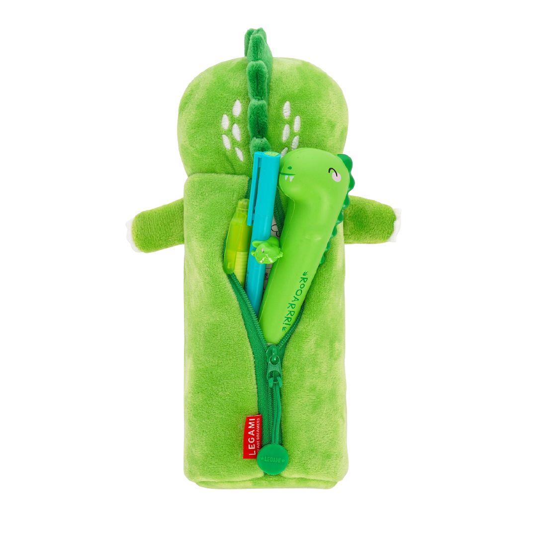 Legami Plush Pencil Case Dino | Warehouse Stationery, NZ