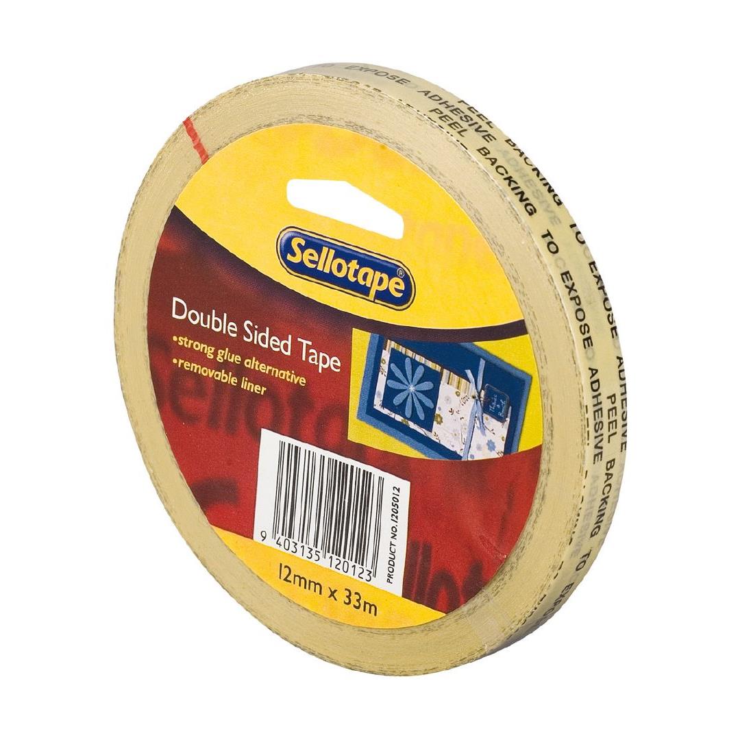 Sellotape Double Sided Tape 12mm x 33m Clear | Warehouse Stationery, NZ
