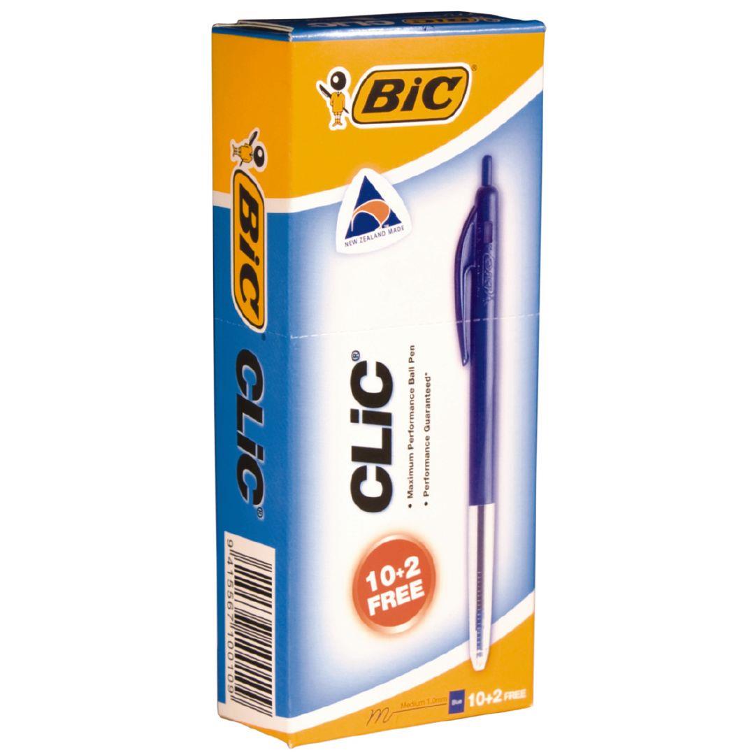 Bic Clic Pens 2000 10 Pack Blue | Warehouse Stationery, NZ