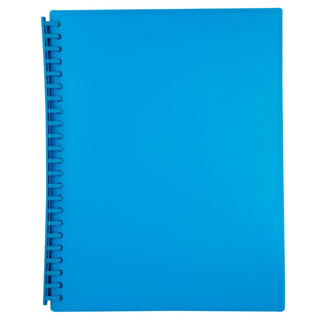 WS Clear Book Refillable 20 Leaf Blue A4 | Warehouse Stationery, NZ