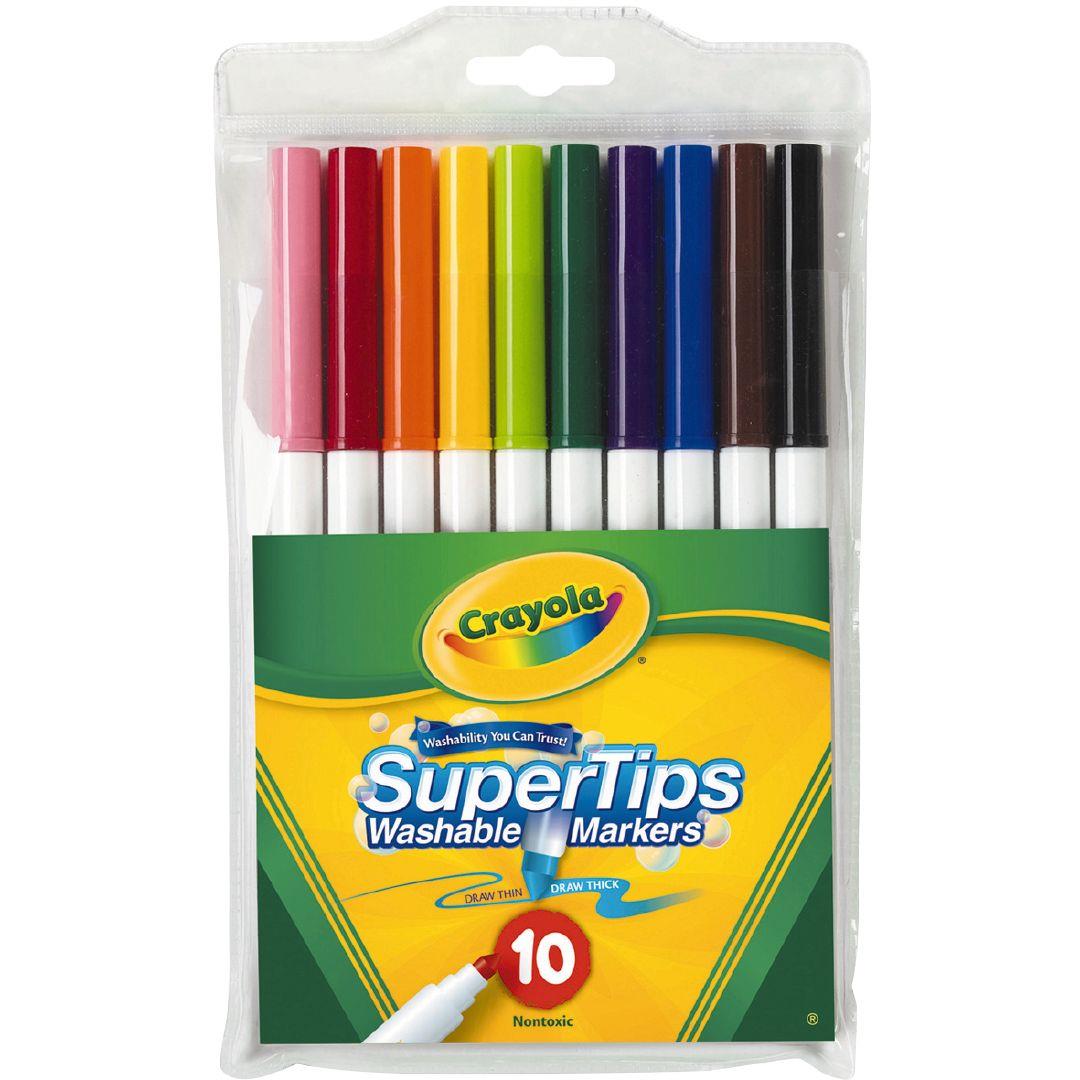 Crayola Super Tip Markers 10 Pack 10 Pack | Warehouse Stationery, NZ