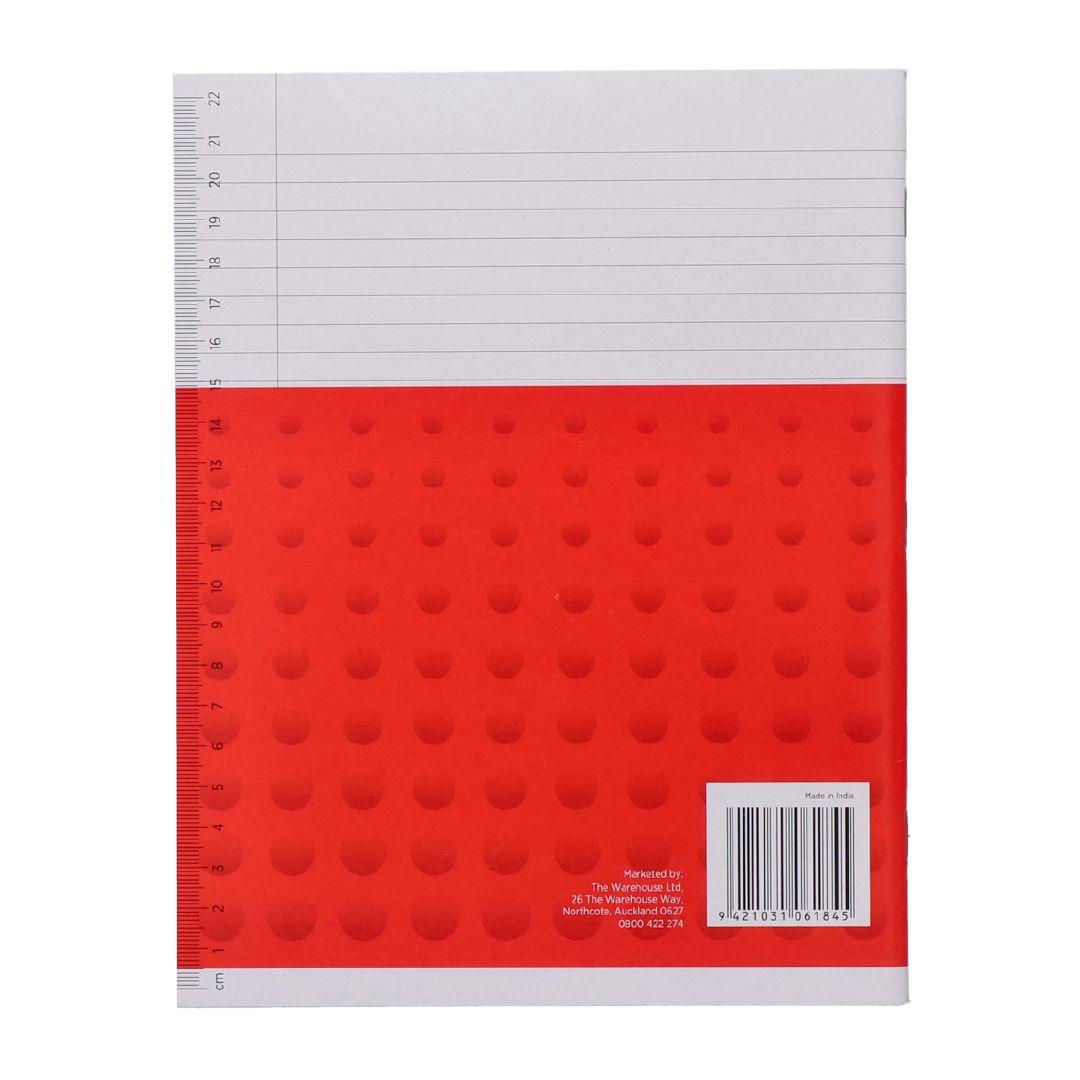 WS Exercise Book 1B4 7mm Ruled 32 Leaf Red Mid | Warehouse Stationery, NZ