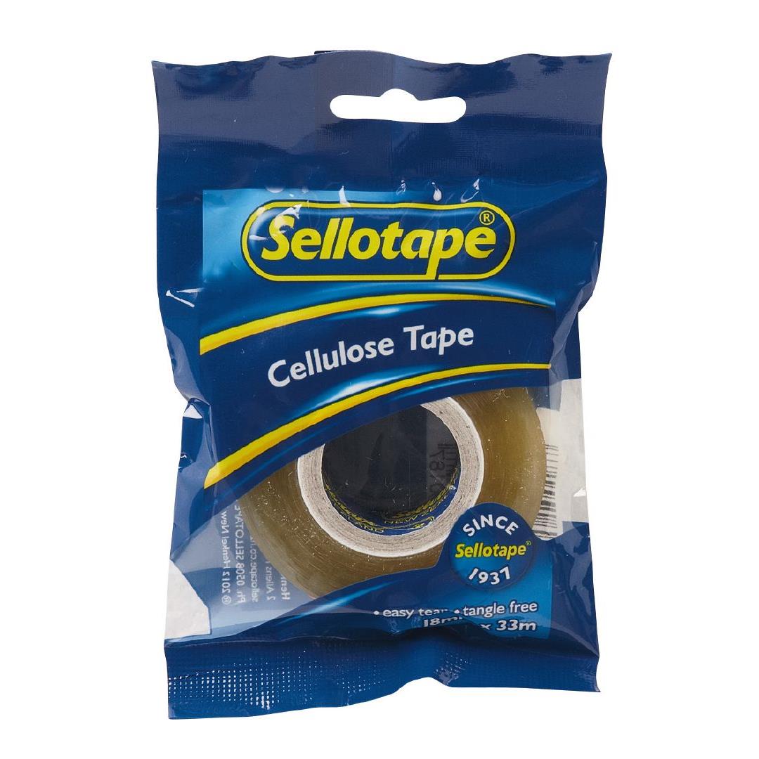 Sellotape Cellulose Tape 18mm x 33m Clear | Warehouse Stationery, NZ