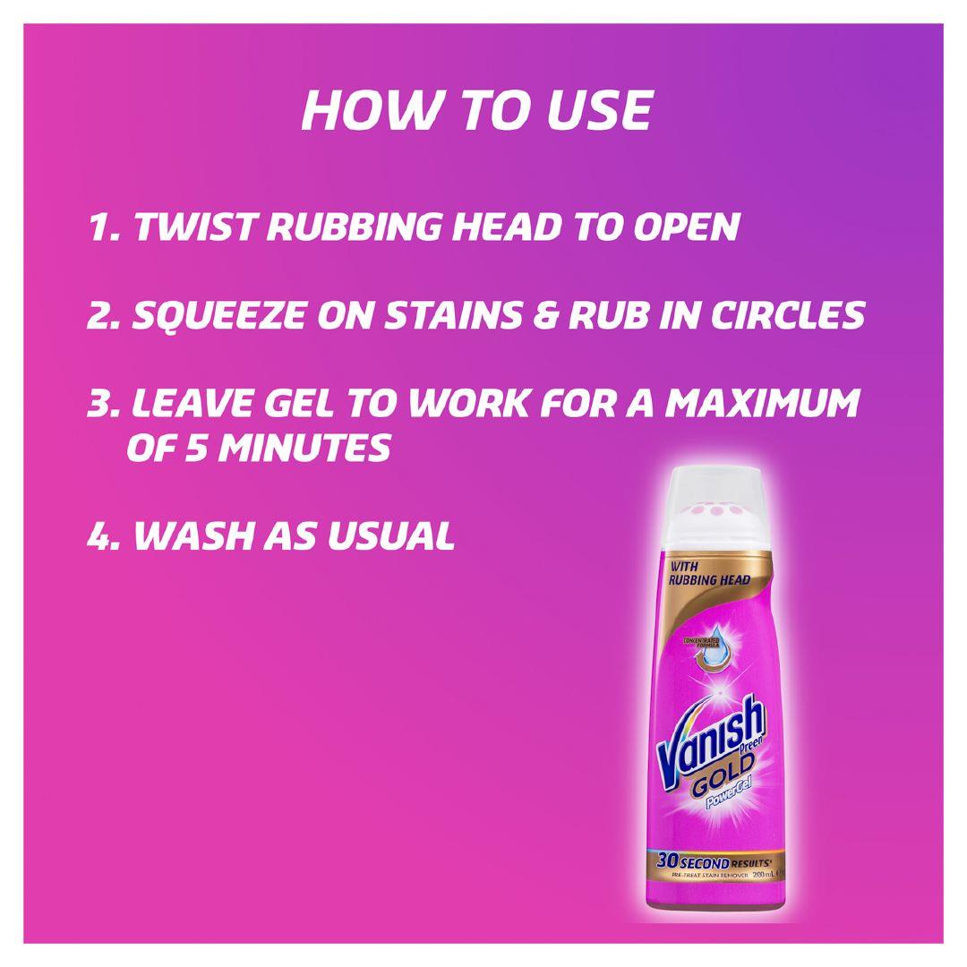 Vanish Preen Gold Stain Remover Power Gel 200ml | Warehouse Stationery, NZ